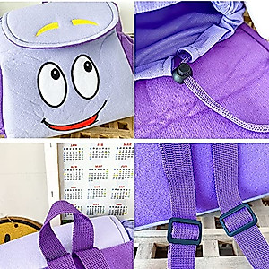 COVBHJK Dora backpack explorer backpack preschool small backpack cute girl kindergarten gift 11 inch purple
