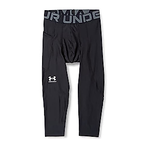 Under Armour Men's Armour HeatGear 3/4 Leggings , Black (001)/Pitch Gray , X-Large