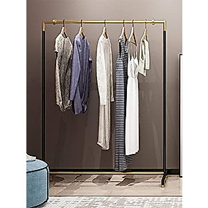 XYYXDD Simplicity Clothes Rail,Horizontal Bar Suspension Clothing Rack Bedroom Dorm Room Balcony Drying Rack Nordic Styleniture/Black+Gold/150 * 120Cm