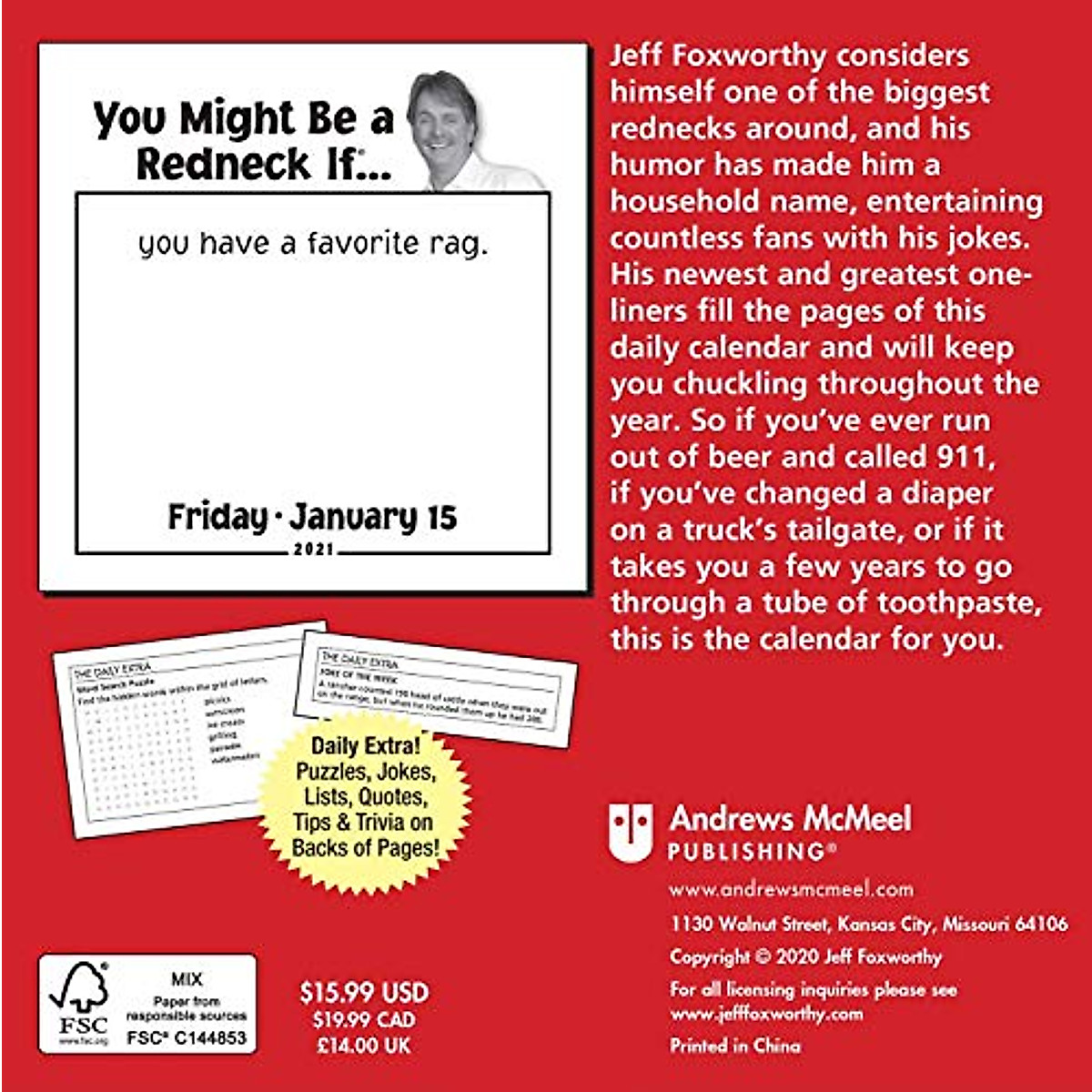 Jeff Foxworthy's You Might Be a Redneck If... 2021 Day-to-Day Calendar