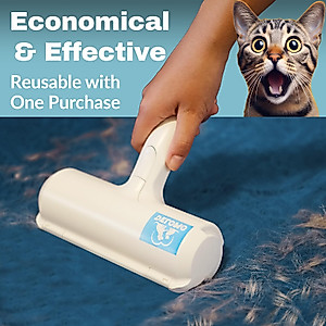 DELOMO Pet Hair Remover - Lint Roller for Pet Hair - Cat and Dog Hair Remover for Couch, Furniture, Carpet, Car Seat, Reusable Roller W/Self-Cleaning Base - Upgraded Animal Fur Removal Tool