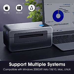 Thermal Label Printer - iDPRT SP410 Thermal Shipping Label Printer, 4x6 Label Printer, Thermal Label Maker, Compatible with Shopify, Ebay, UPS, USPS, FedEx, Amazon & Etsy, Support Multiple Systems