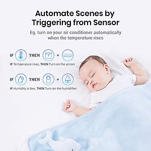 BroadLink RM4 pro Smart Remote and Sensor Cable Set RM4 pro S, Universal IR RF Remote Control Hub with Temperature Humidity Monitor USB Cable, Works with Alexa, Google Home, IFTTT