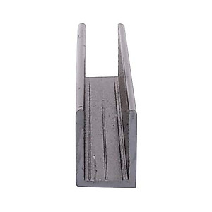 Brixwell SDCD38BL-CCP36 Black 3/8" Fixed Panel Shower Door Deep U-Channel - 36"