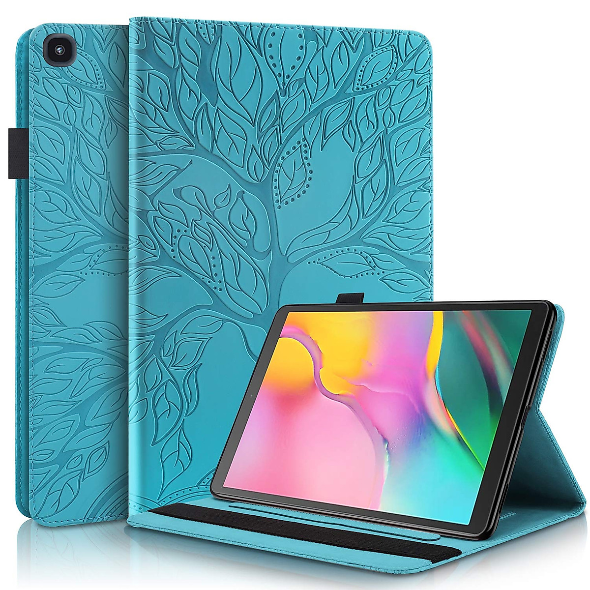 Case for Samsung Galaxy Tab A 10.1 2019 (SM-T510) Premium Slim PU Leather Stand Folding Folio Cover for Samsung Galaxy Tab A 10.1 Inch Tablet SM-T510/T515 2019 Release Modle -Turquoise
