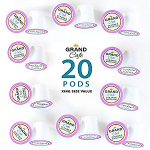 Grand Cafe - 20 Pack K-Cup Cleaner and Rinse for Keurig Single Serve Brewer Machines - 2.0 Compatible