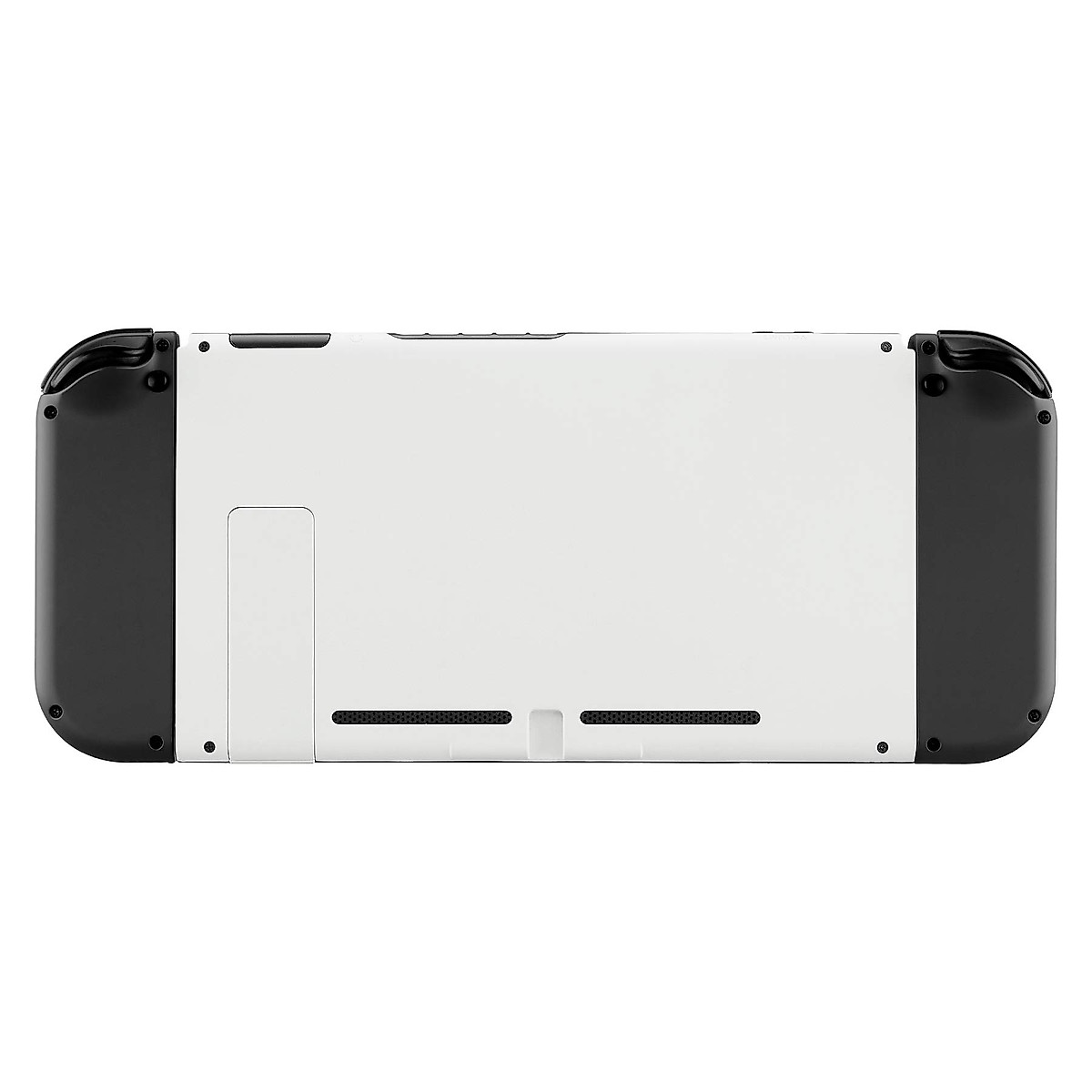 eXtremeRate White Console Back Plate for Nintendo Switch, DIY Replacement Housing Shell Case for Nintendo Switch Console with Kickstand [Only The Backplate, NOT The Console]