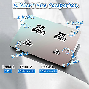 Stay Spooky Sticker, Ghost Sticker, Halloween Sticker, Funny Witchy Sticker, Pumpkin Sticker, Water Assitant Die-Cut Funny Decals for Laptop, Phone, Water Bottles, Kindle Sticker