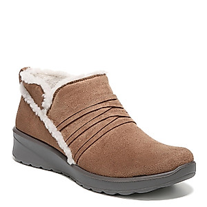 BZees Women's Glide Slip-On Ankle Boot Sneaker, Toffee Brown, 6