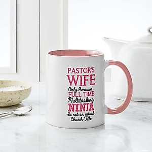 CafePress Pastor's Wife For Light Mugs Ceramic Coffee Mug, Tea Cup 11 oz