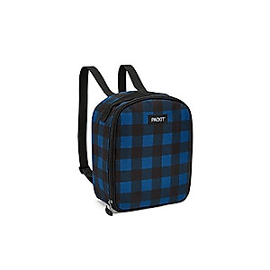 PackIt Freezable Upright Backpack, Navy Buffalo