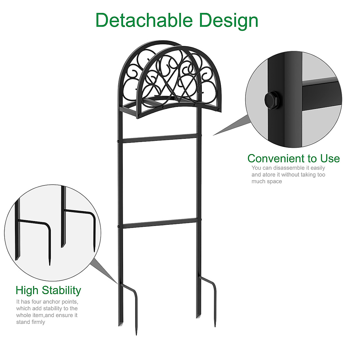 Dosker Heavy Duty Garden Hose Reel Storage Rack - Metal Standing Hose Holder for Expandable, Pocket, Magic, Flexible Hoses in Backyard
