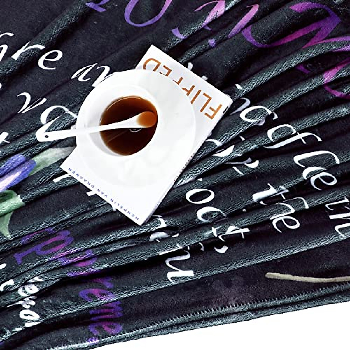 Zando Great Mothers Day Gifts for Mom,Birthday Gifts for Women,Grandma Gifts for Mom,Mothers Day Throw Blanket for Mom from Daughter Son Super Soft Sofa Bed Blanket To My Mom,Purple Flower 60"x80"