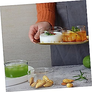 Healifty 6 Pcs Pudding Mold Cups Round Glasses Juice Glass Candy Mold Round Dessert Bowl Glass Jelly Bowl Cocktail Glasses Glass Pudding Cup Dessert Supply Transparent Yogurt Cup With Cover