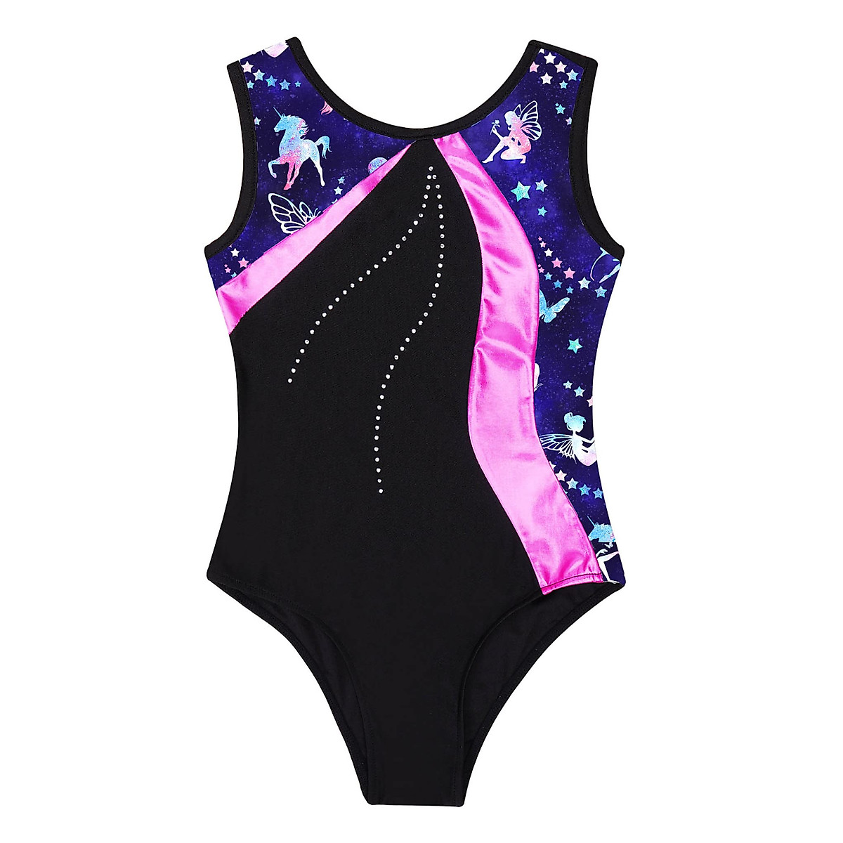 Hansber Kids Girls One Piece Sleeveless Leotard Gymnastics Dancewear Ballet Dance Bodysuit Costume Pink 8