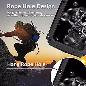 Simicoo Samsung Note 20 Ultra Metal Case with Screen Protector Military Rugged Heavy Duty Shockproof with Stand Camera Protector Full Cover case for Note 20 Ultra (Black)