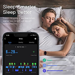 GERSVAR Smart Watch Bluetooth Calling (Answer/Make Call) 42mm Touch Screen, 100 Sports Modes Fitness Tracker with Heart Rate Monitor Blood Oxygen IP68 Waterproof,Compatible with Android iOS