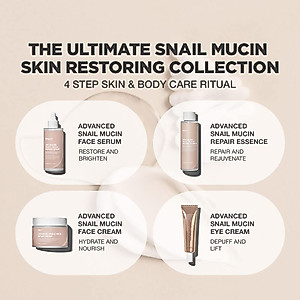 Snail Mucin Essence Serum | Advanced Snail Mucin Essence Serum | Snail Mucin Essence with High Concentrate of Snail Secretion Filtrate | Snail Serum with Natural Age-Defying Complex | Korean Essence Night Serum with 96% Snail Mucin Extracts | Korean Essen