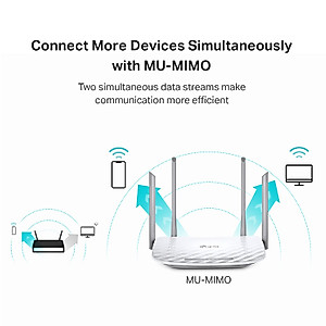 TP-Link AC1200 WiFi Router (Archer A54) - Dual Band Wireless Internet Router, 4 x 10/100 Mbps Fast Ethernet Ports, Supports Guest WiFi, Access Point Mode, IPv6 and Parental Controls (Renewed)