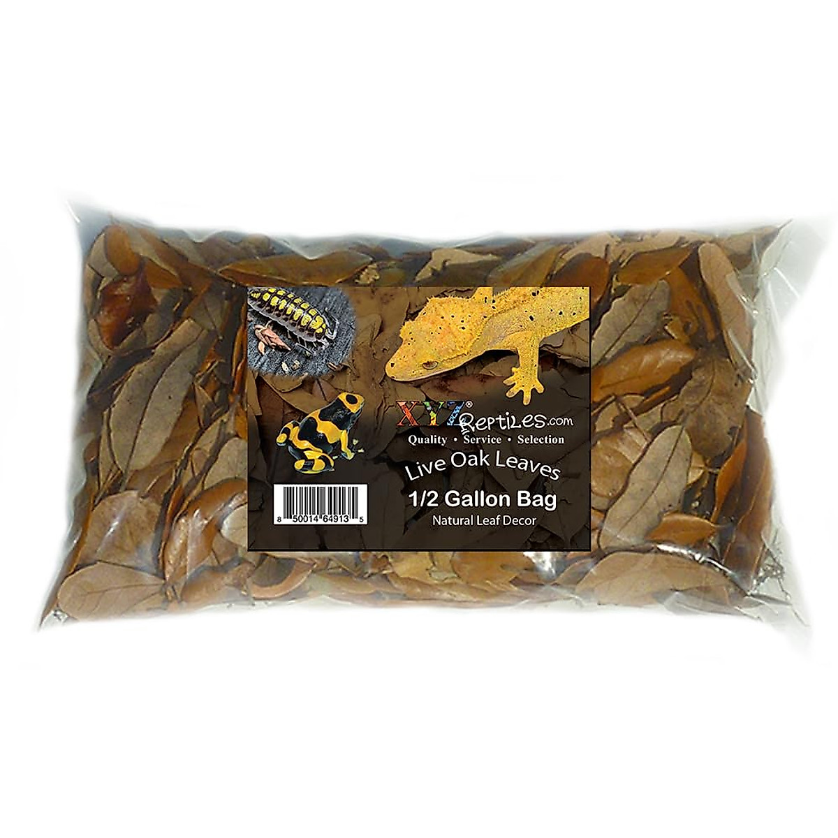 XYZReptiles Premium Live Oak Leaf Litter Isopod Substrate Terrarium Bedding (1/2 Gallon)