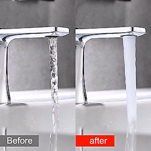 Sink aerator bathroom faucet aerator replacement Faucet Cache with Faucet Aerator Key Removal Tool 4PCS 24 mm, Water Saving Flow Restrictor Set Replacement Part for Bathroom or Kitchen,Male Threads