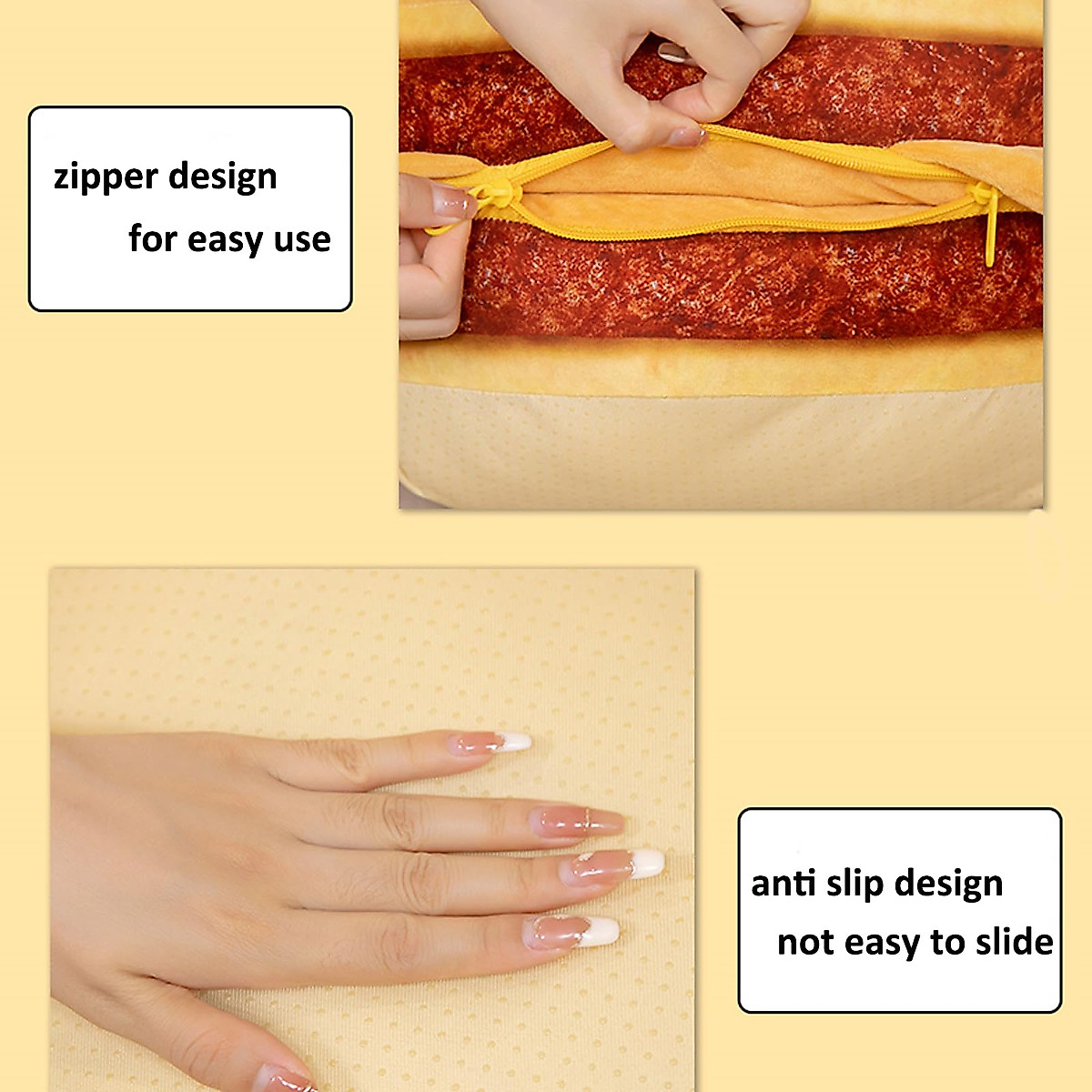 funnykitten Hamburger Plush Pillow, 3D Simulation Cheeseburger Pillow Burger Plush Hugging Pillow Cushion Funny Food Plush Pillows Toy for Home Decor, 16.5inch