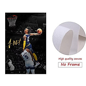 BNZWAA Ja Morant Canvas posters for room aesthetic unframed 12x18 Inch Basketball Decor Bedroom Canvas Wall Poster Signature Motivational Poster
