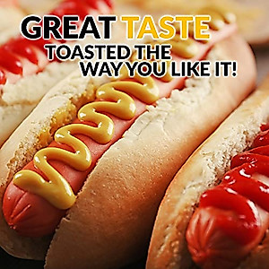 Nostalgia Coca-Cola 2 Slot Bun Mini Tongs, Hot Dog Toaster Works with Chicken, Turkey, Veggie Links, Sausages and Brats, Retro Red