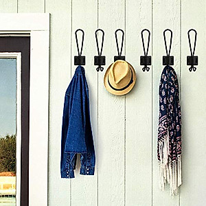 YIHATA Coat Hooks Wall Hooks, Heavy Duty Wall Mounted Black Coat Hooks with Double Prong Hooks, Hanging Hooks for Mudroom Hooks, Backpack Hooks, Hat Hook (14 Pack-A)