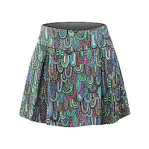 Skort for Women Knee Length High Waist Skorts Skirts for Women Golf Pleated Built-in Shorts Skirts Casual Skirt