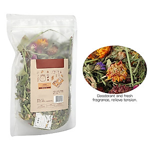 GLOGLOW Small Pet Bedding, Dried Flowers Plants Padding for Squirrels Guinea Pigs Rabbits Chinchillas Hamsters Gerbils(100g) Treats