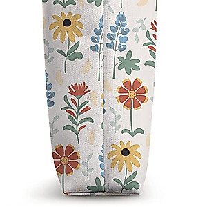 Texas Wildflowers with Bluebonnets Pattern Tote Bag
