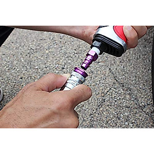 Milton 760VC-20 ColorFit HighFlowPRO Plugs, V-style Purple, 1/4" NPT Male, Box of 20