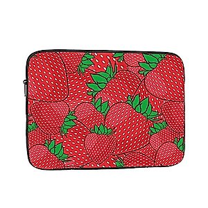 Strawberries Raster 13 inch Portable Laptop Sleeve Compatible with MacBook Air Notebook Computer Case for Men Women College School Students
