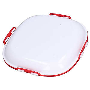 Food Preservation Trays, Food Grade TPU Plastic Wrap, Reusable Food Storage Container Stackable Fridge Organizer Case for Kitchen(Red)