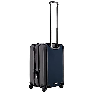 TUMI Alpha International Dual Access 4-Wheeled Carry-On Luggage - Rolling Suitcase for Men and Women - Luggage Carry-On with 4 Spinner Wheels - Rolling Luggage with Security Zippers - Navy/Grey