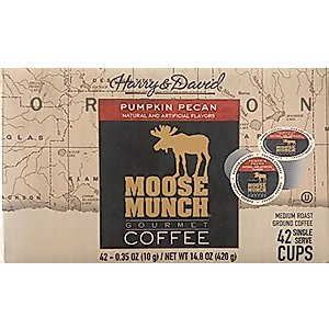 Moose Munch Gourmet Coffee | Pumpkin Pecan, Medium Roast 42 Single Serve Cups
