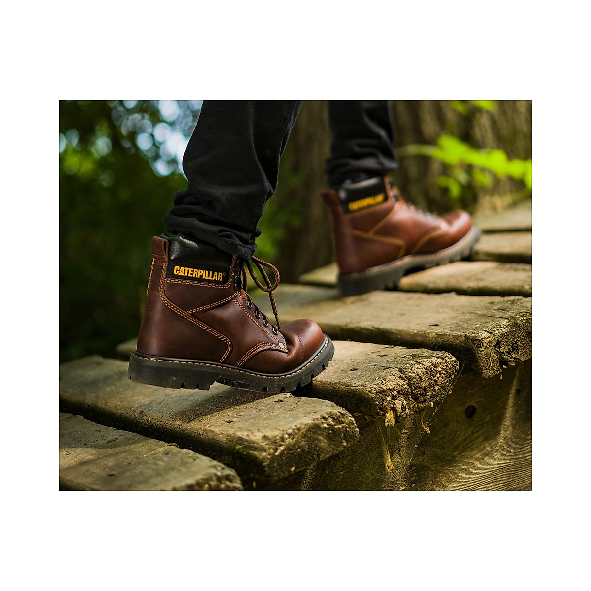 Cat Footwear Men's Second Shift Steel Toe Work Boot, Dark Brown, 12