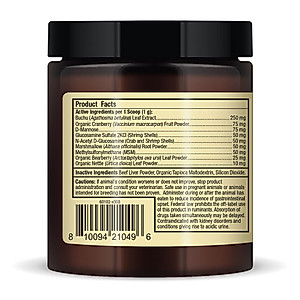 Bark & Whiskers Bladder Support, 3.17 Oz. (90 g), 90 Scoops, Supports Urinary Tract Health, with Cranbery & D-Mannose, Vet Formulated, Non-GMO, Dr. Mercola