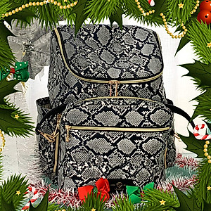 GI Gilded Imports Designer Diaper Bag for Baby Boy or Girl Family Backpack Detachable Purse