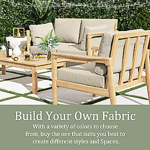 Pakunoda 8 pcs Outdoor Cushion Slipcovers Outdoor Patio Cushions Covers Replacement Waterproof with Zipper w/3 Seat Cushion Covers and 5 Backrest Pillow Covers, Covers Only