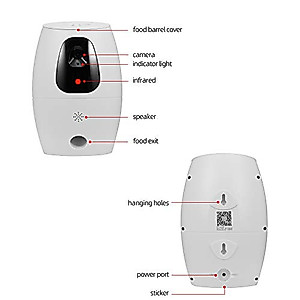 ZZK Automatic pet Feeder Food APP Remote Control pet Dog fed Regular Meals Snack Dispenser Camera Surveillance Camera 720P