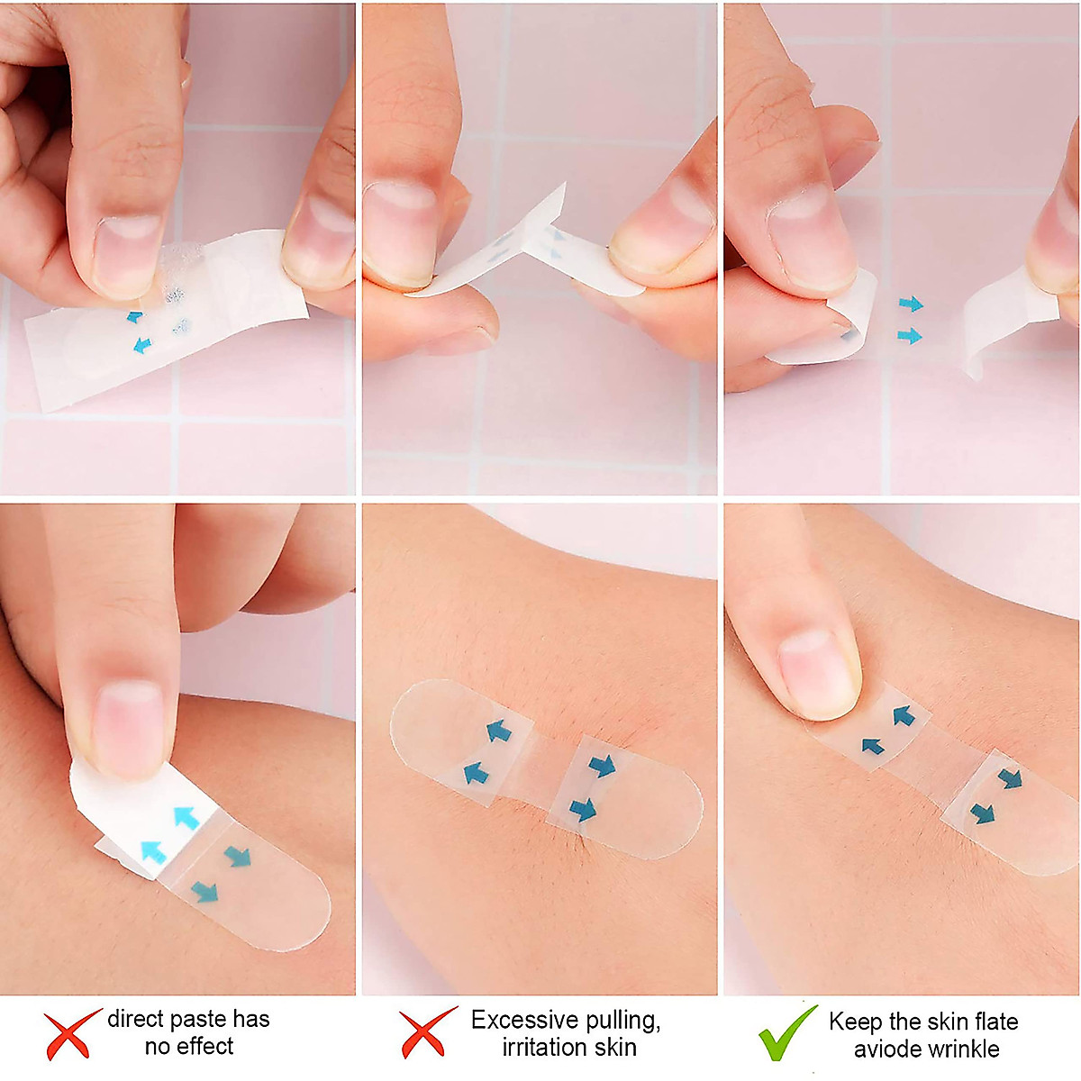 Yaomiao 200 Pieces Face Lift Tape Face Lifting Sticker Invisible Thin Face Stickers V-Shape Face Lift Tape Make-up Face Lift Tools for Face