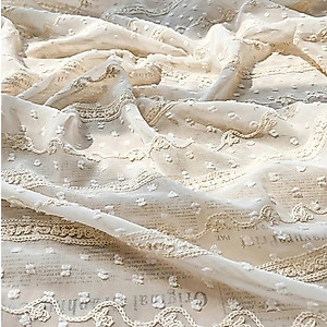XMTXZYM 2 Meter Embroidery Jacquard Chiffon Tulle Fabric DIY Home Decoration Materials