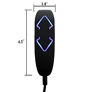 Fruhdi 2 Button 5 Pin Prong Remote Handset Hand Control Replacement with Backlight for Lift Chairs Power Recliners