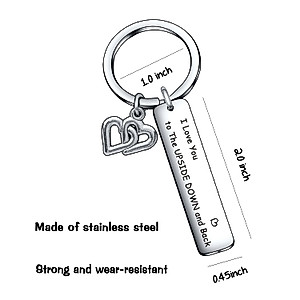 I Love You to The Upside Down and Back Keychain (I Love You to The Upside Down and Back Keychain)