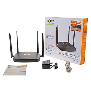 Nexxt Solutions Wireless High Speed AC2600 Router/Repeater/WISP [NyxAC2600] 2600Mbps-Gigabit LAN- Fast Ethernet with Signal Amplifying Antenna