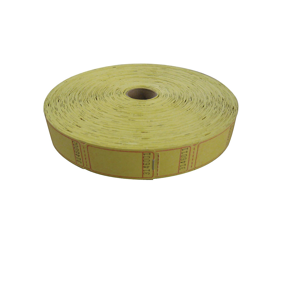 Premier Southern Ticket Single Roll Blank Tickets, 1 x 2 Inches, Yellow, Pack of 2000