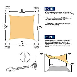 2 Pack 96inch Shade Sail Poles, Heavy Duty Sun Shade Poles - with Adjustable Turnbuckle for Shade Sail Canopy, Steel Post Stand w/Hooks for Outdoor String Light, Patio, Backyard