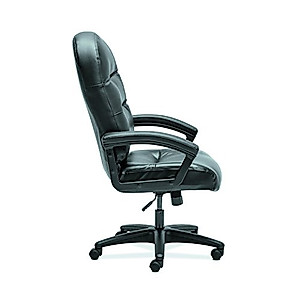 HON HON2095HPWST11T Pillow-Soft Executive High-Back Leather Computer Chair for Office Desk, Black (H2095), SofThread